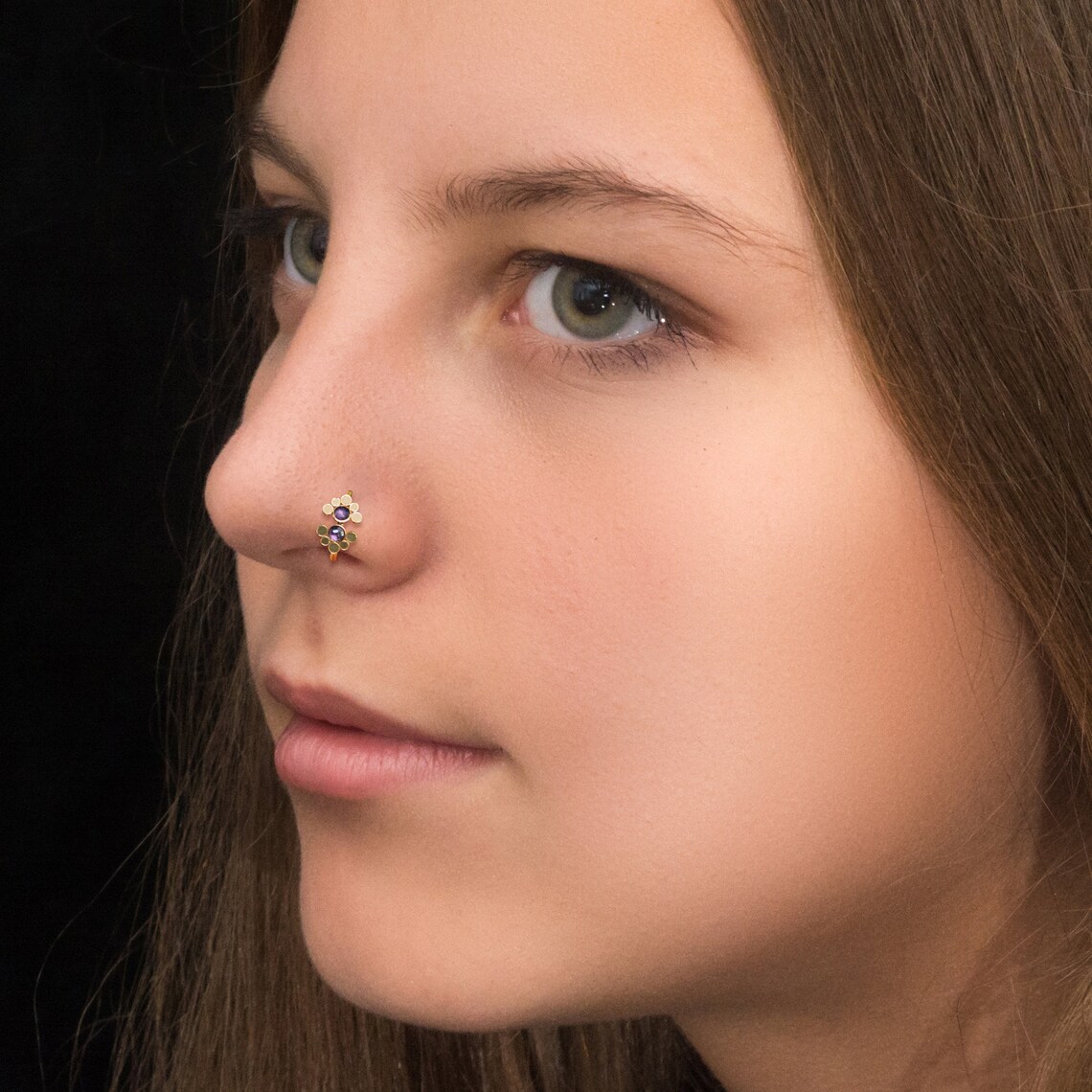 Surgical Steel Nose Ring Hoop CZ Nose Earring Nostril - Etsy