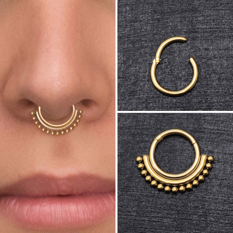 Surgical Steel Septum Ring Clicker Earring, Daith Earring, Septum ...