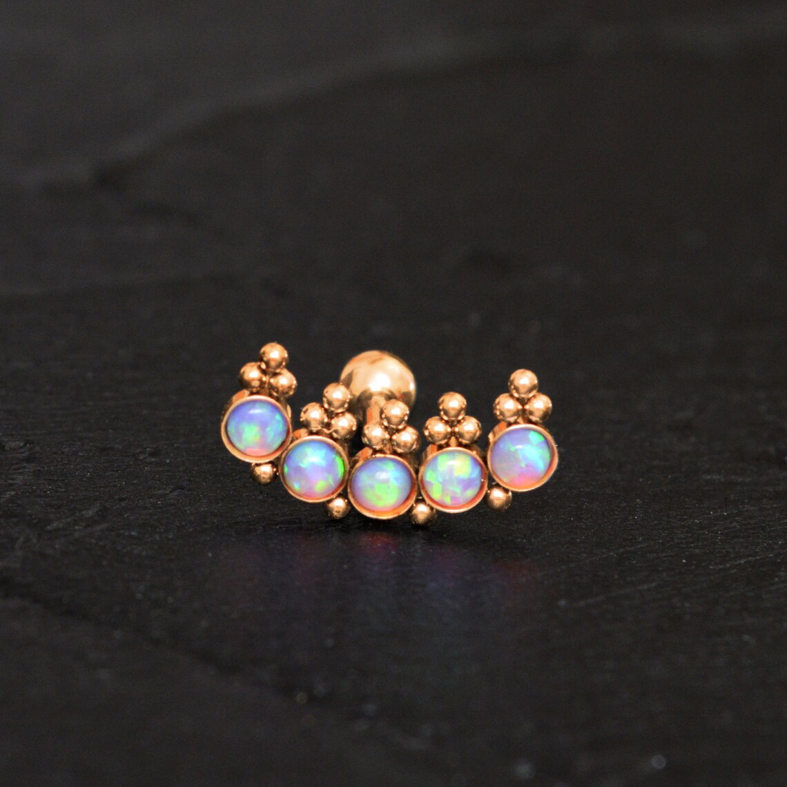 Opal Helix Curved Barbell Earring Helix Piercing Surgical - Etsy