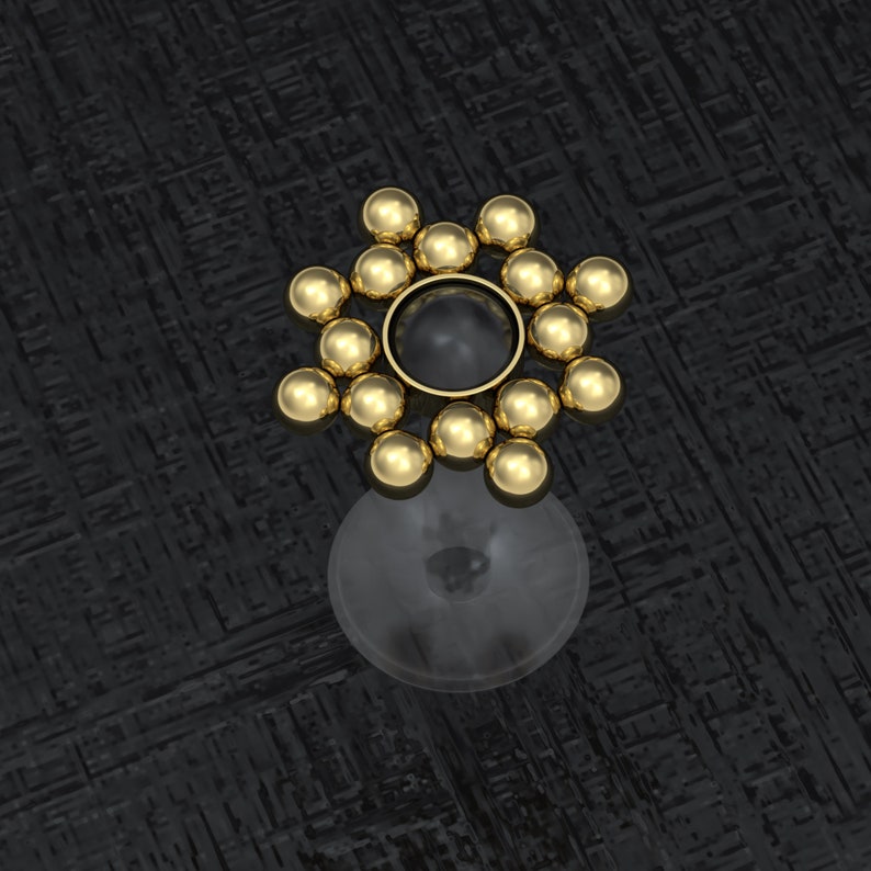 Onyx Lip Labret Bioflex Monroe Lip Ring Medusa Jewelry - Etsy