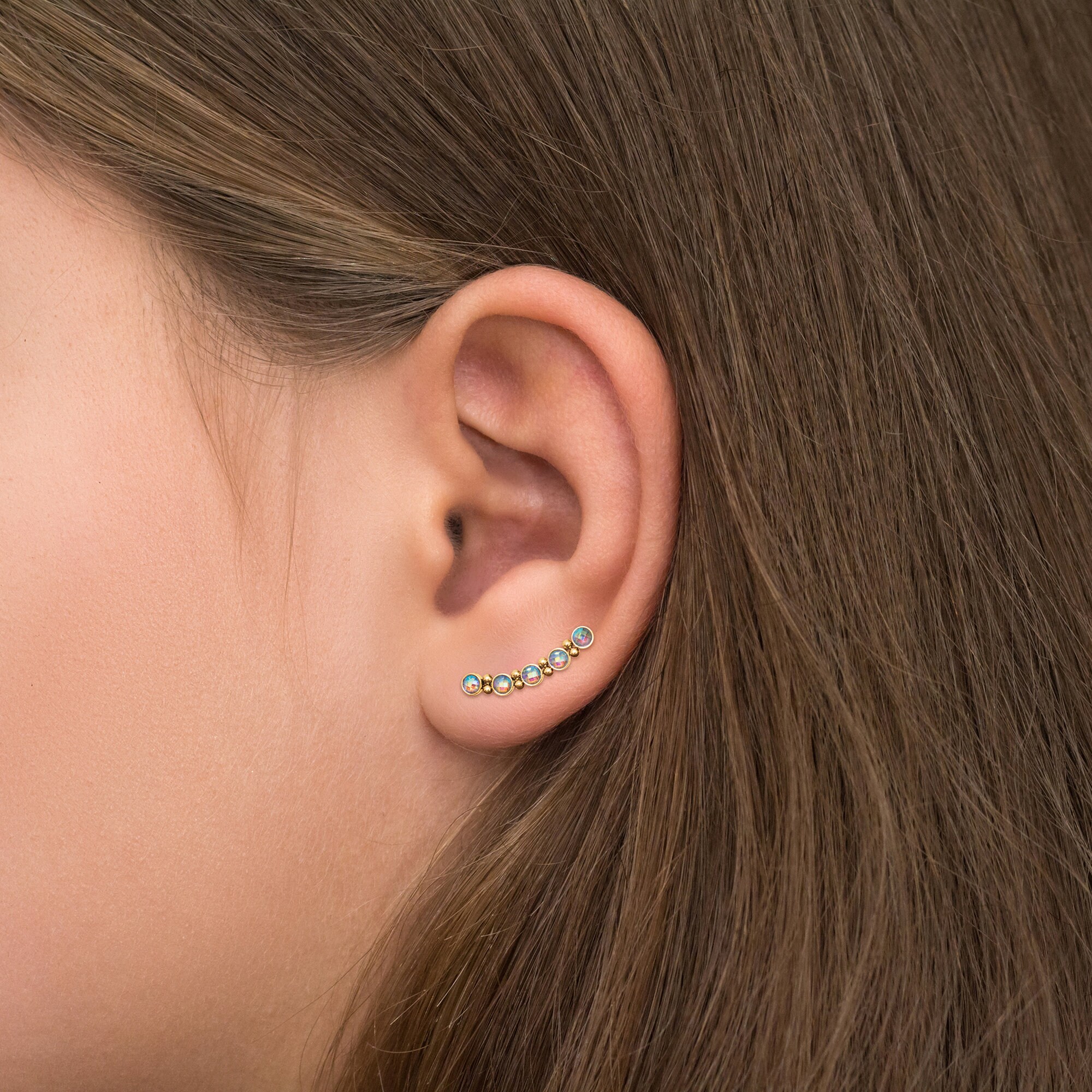 Surgical Steel Ear Crawler CZ Ear Sweep Ear Vine Ear | Etsy