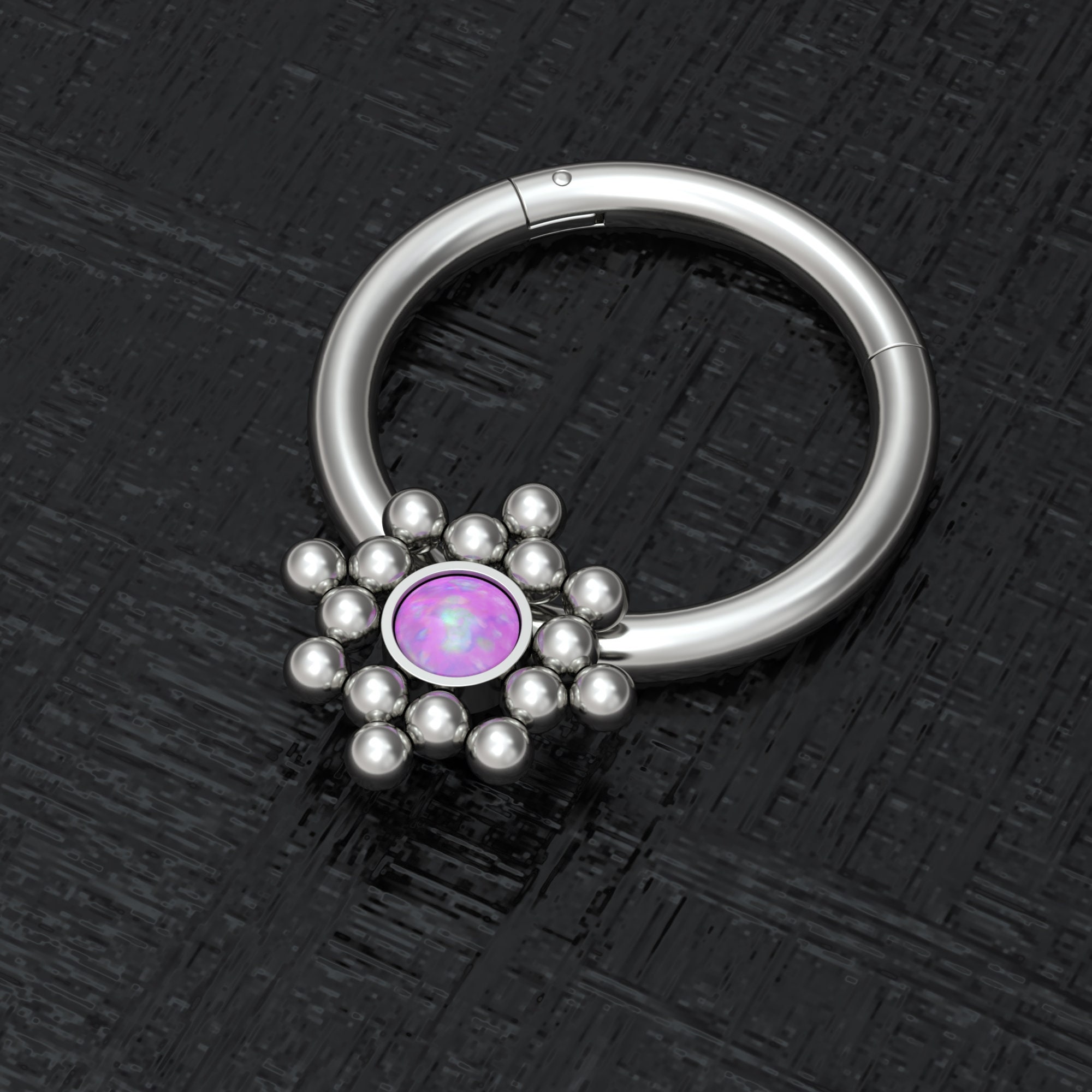 Titanium Septum Ring Opal Daith Earring Implant Grade Septum | Etsy