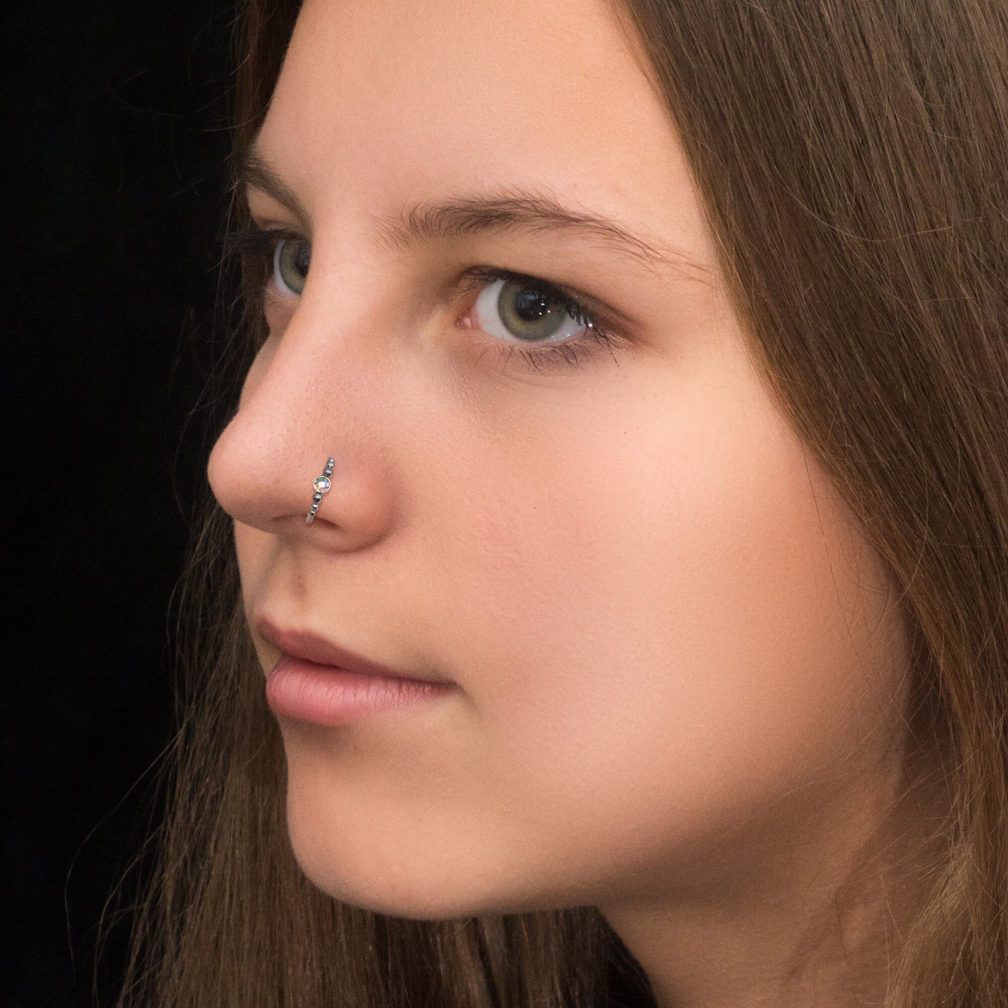 Implant Grade Titanium Nose Hoop CZ Nose Jewelry Nose | Etsy