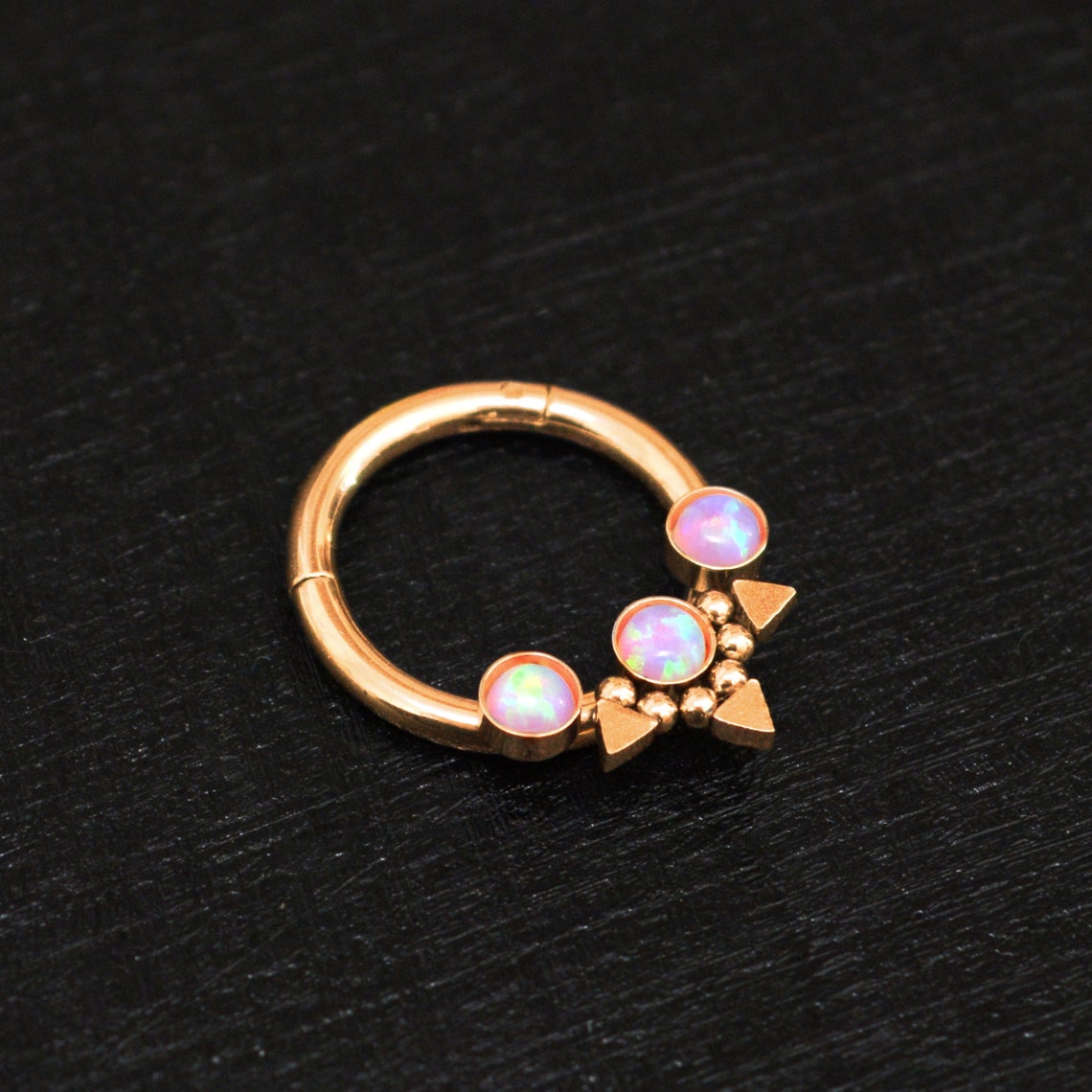 Opal Septum Ring Surgical Steel Septum Hoop Daith Clicker - Etsy