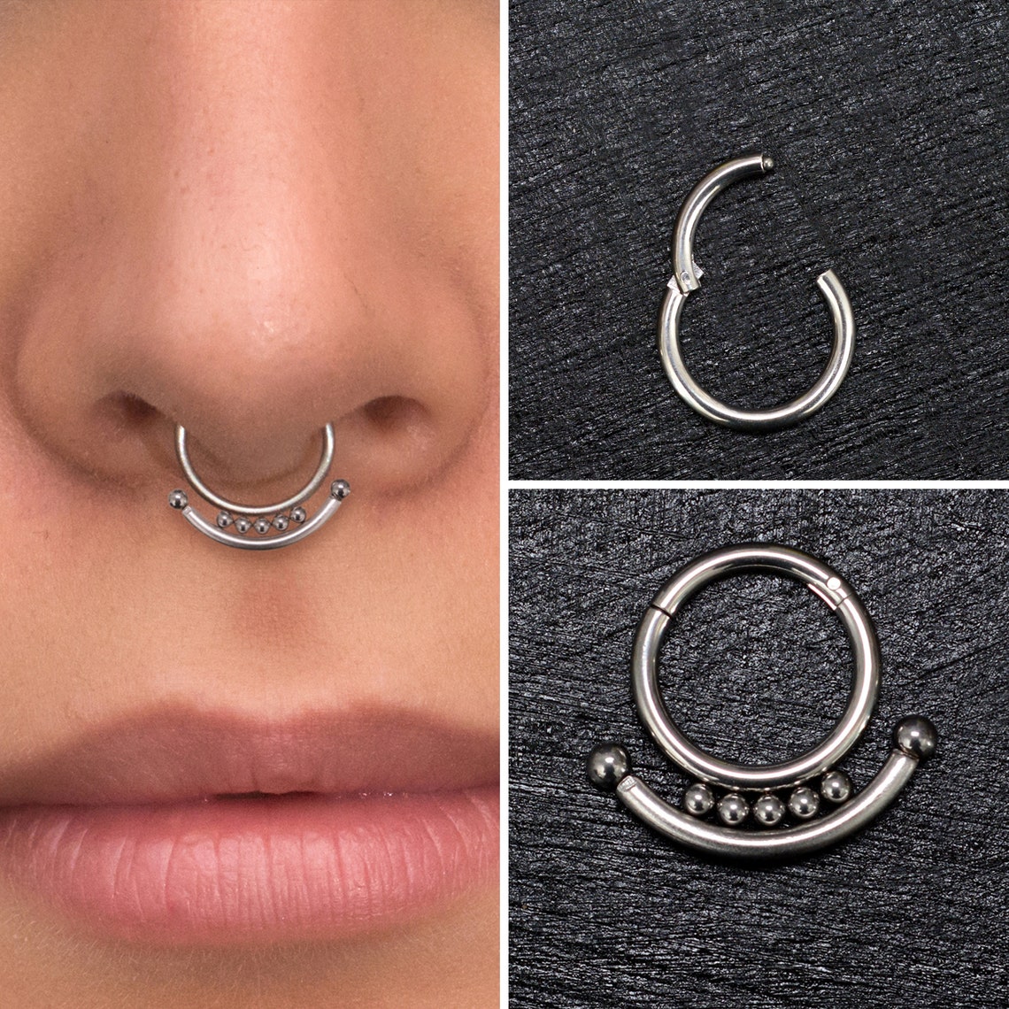 Septum Ring Titanium Implant Grade Daith Jewelry Septum | Etsy