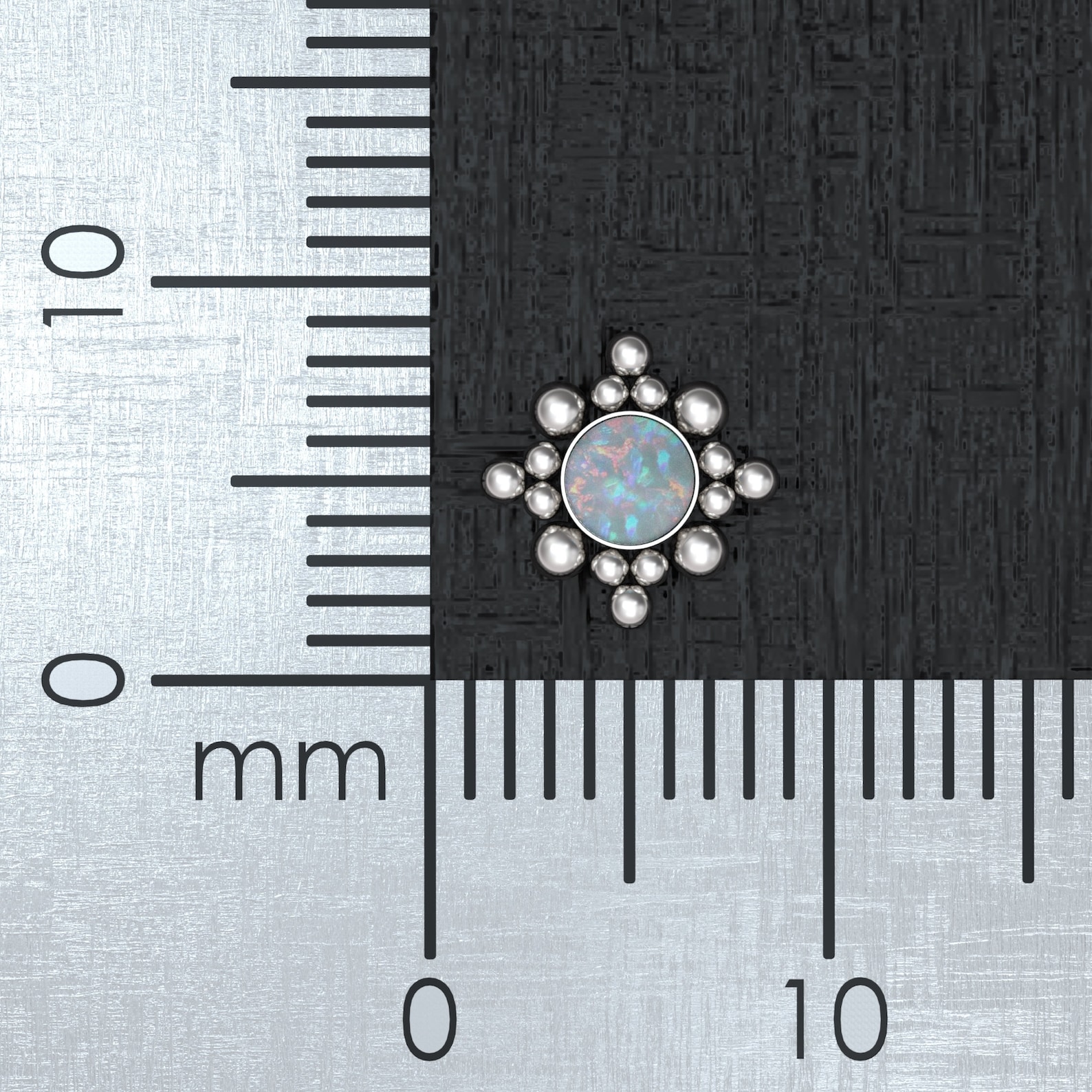 Opal Dermal Piercing Surgical Steel Dermal Top Internally | Etsy