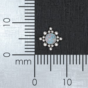 Opal Dermal Piercing Surgical Steel, Dermal Top, Internally Threaded ...