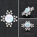 Internally Threaded Dermal Top Surgical Steel, Opal Dermal Piercing 16g ...