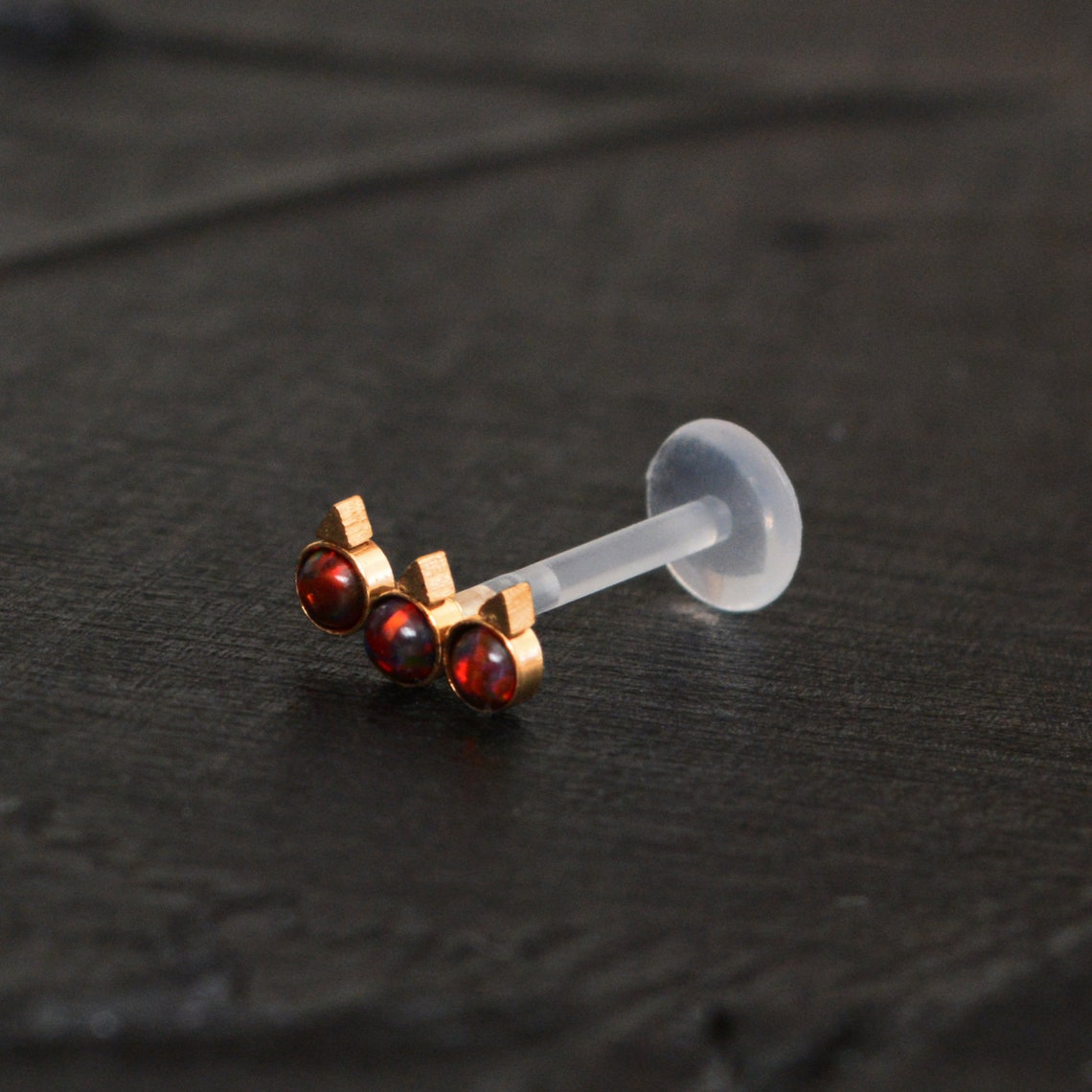 Cartilage Curved Bar Earring Bioflex Opal Helix Curved | Etsy