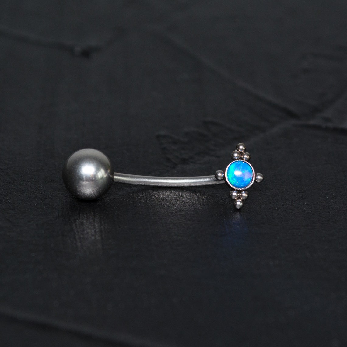 Titanium Belly Button Ring Opal Implant Grade Navel Ring - Etsy