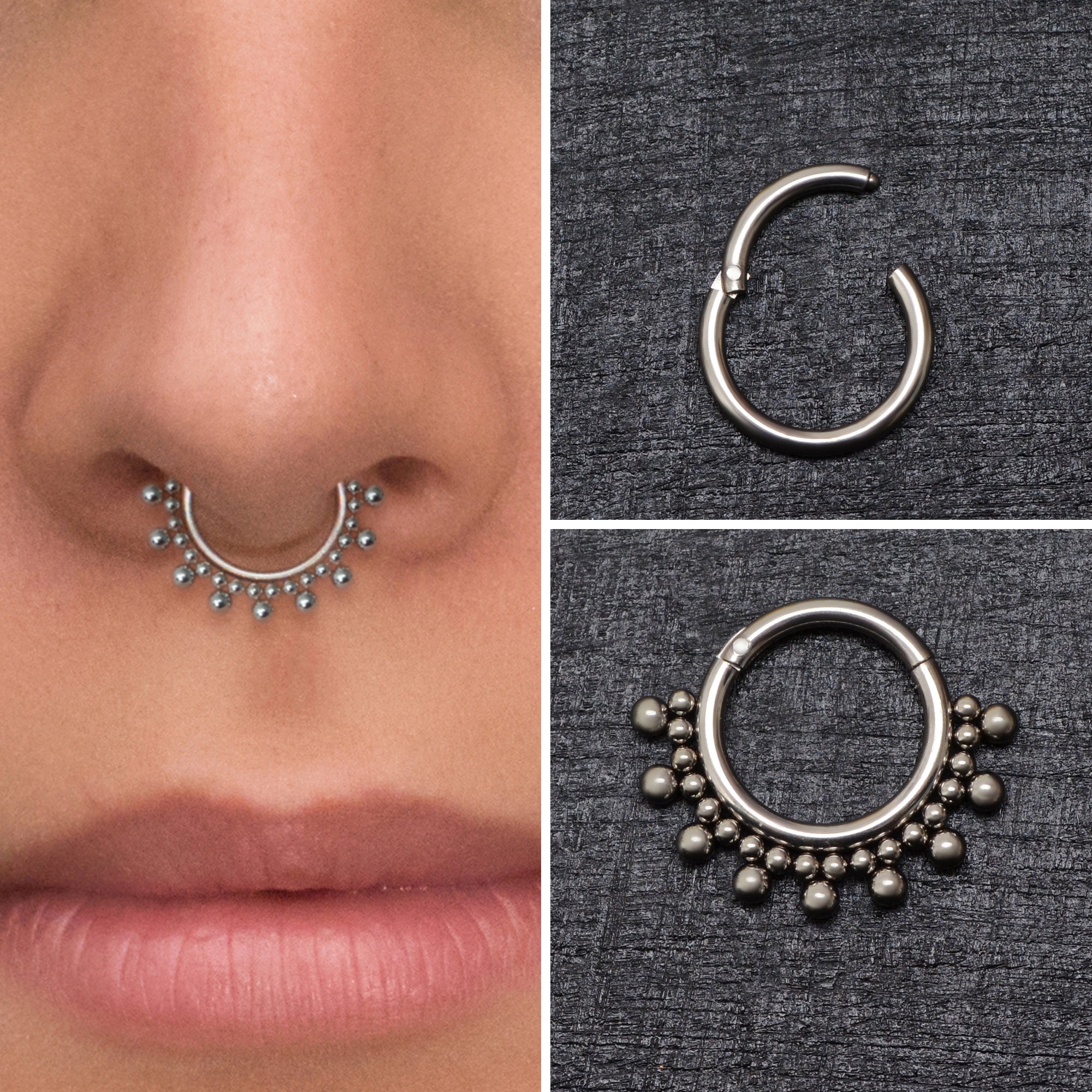 Septum Ring Surgical Steel Daith Jewelry Septum Jewelry 16g | Etsy