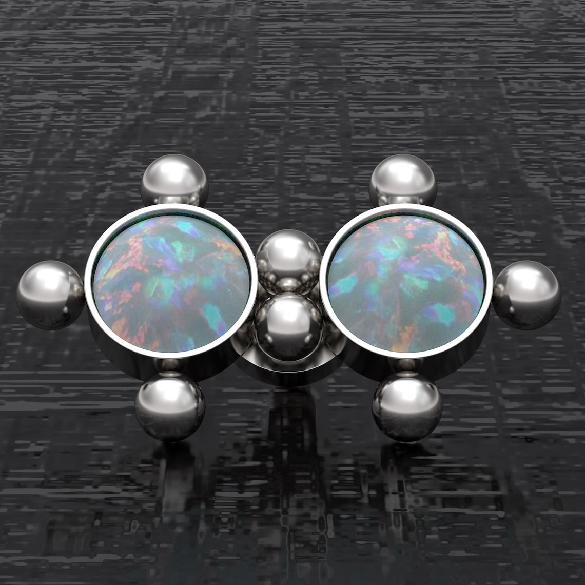 Surgical Steel Dermal Piercing Opal Dermal Jewelry - Etsy