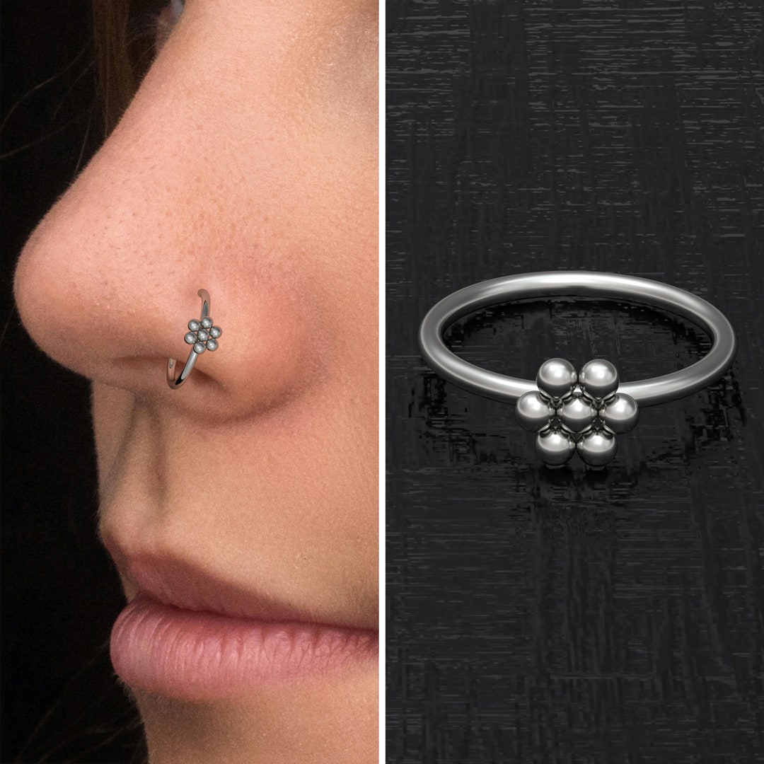Nose Ring Titanium Implant Grade Nose Jewelry Nose Earring - Etsy