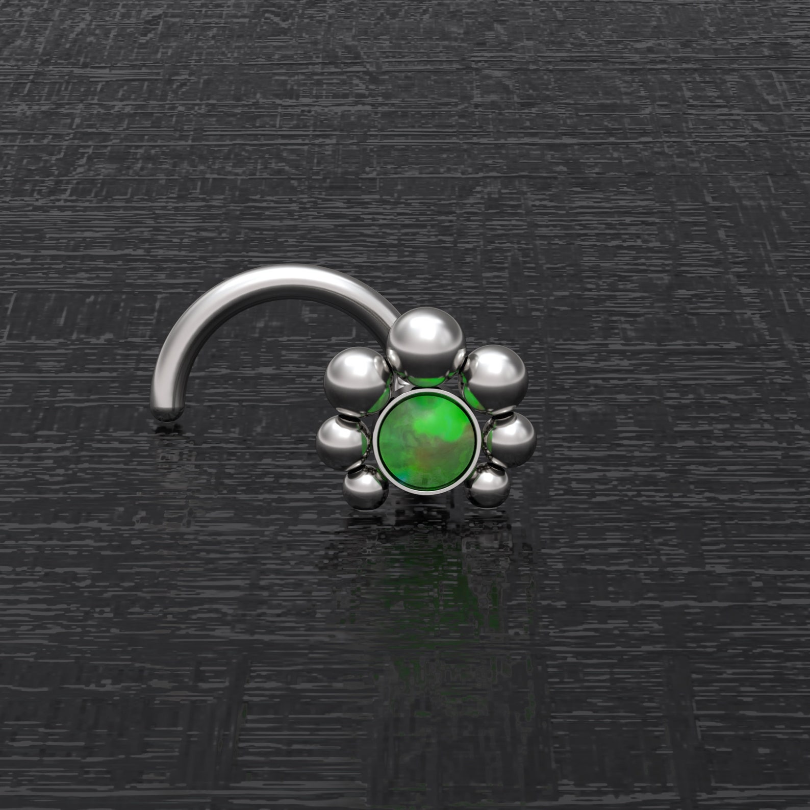 Diamond Stud Nose Body Jewelry Opal Nose Stud - 20g Twist/Screw Fit ...