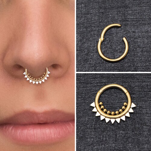 Septum Clicker Jewelry Surgical Steel 14g / Daith Ring Septum - Etsy