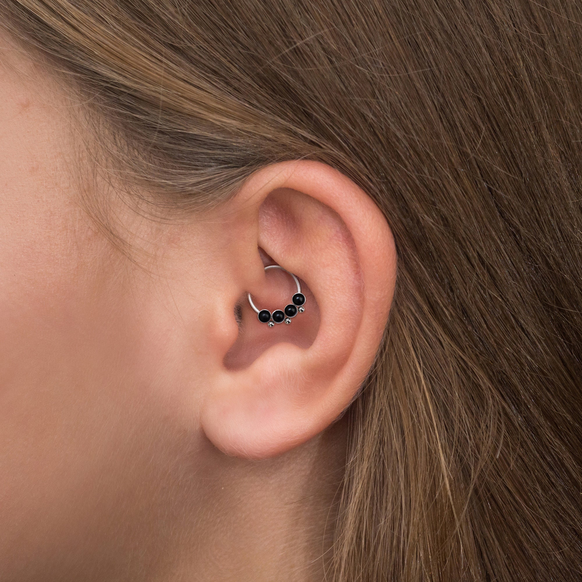 Septum Ring Titanium Implant Grade Onyx Daith Jewelry Septum | Etsy