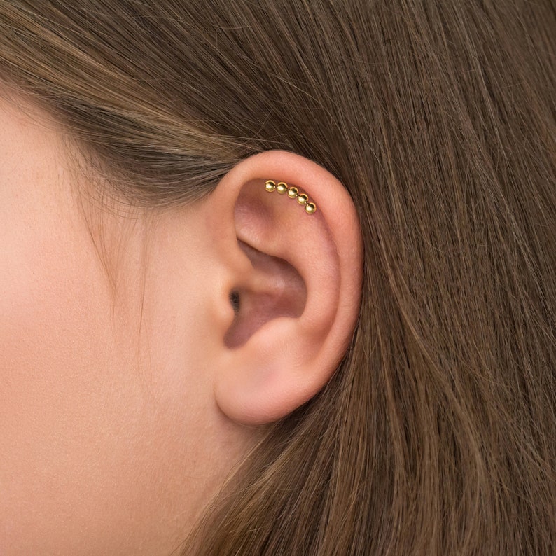 Curved Bar Piercing Surgical Steel, Cartilage Curved Stud Earring ...