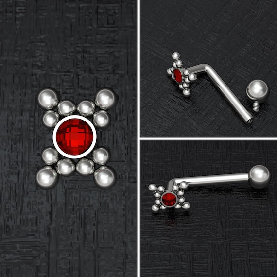 Titanium VCH Piercing Jewelry 14g Implant Grade Vertical Hood | Etsy