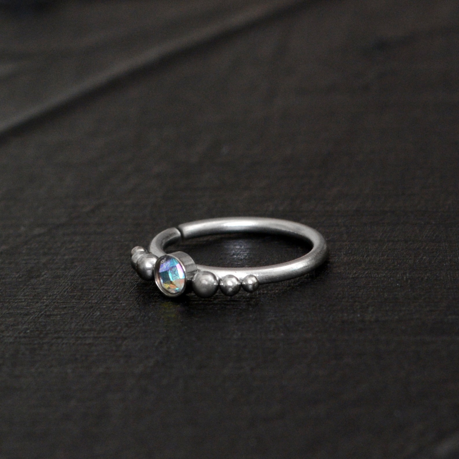 Implant Grade Titanium Nose Hoop CZ, Nose Jewelry, Nose Piercing, Nose ...