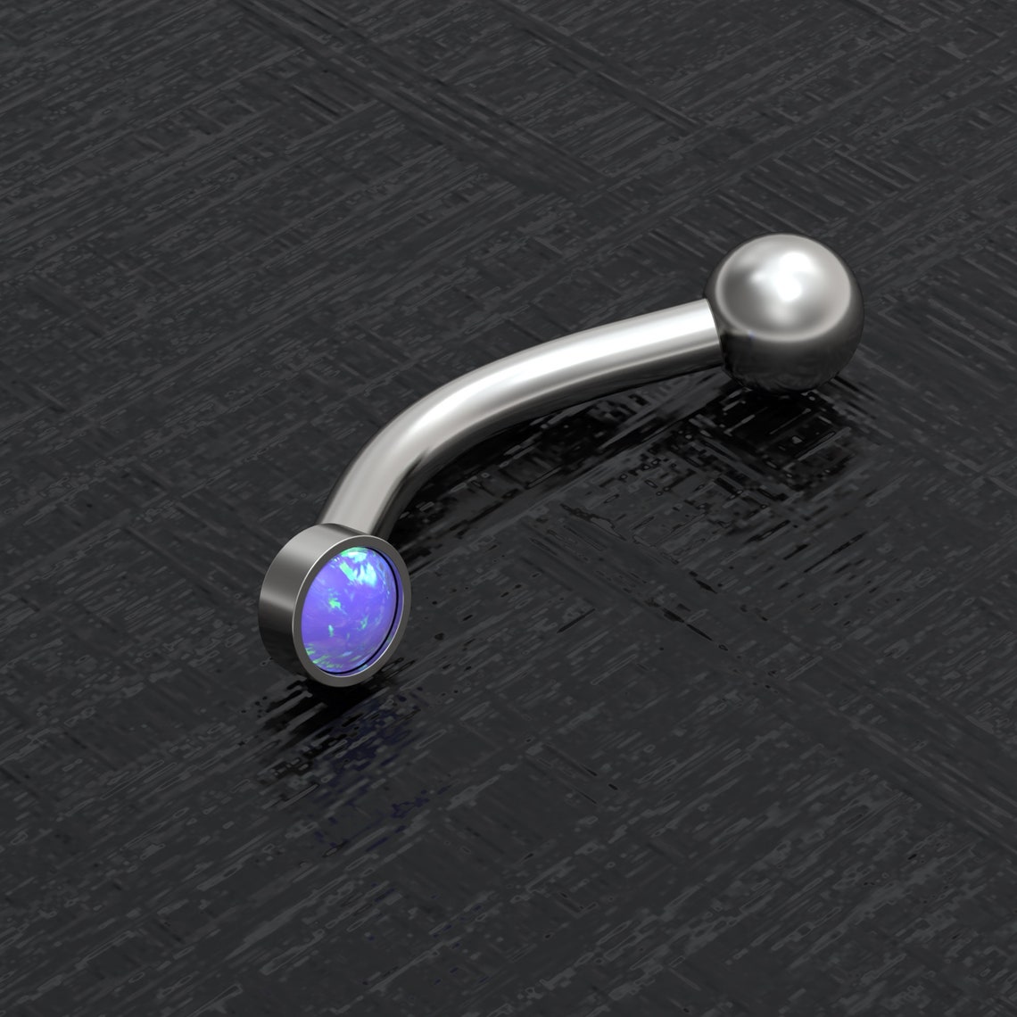 Titanium Rook Earring Opal Eyebrow Piercing 16g 14g Rook | Etsy