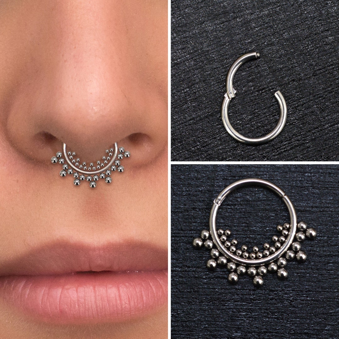 Titanium Septum Ring, Daith Earring Implant Grade, Septum Jewelry ...