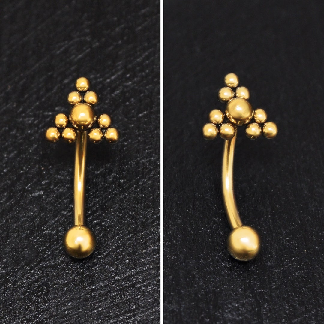 Surgical Steel Eyebrow Jewelry, Rook Jewelry, Eyebrow Barbell Earring ...