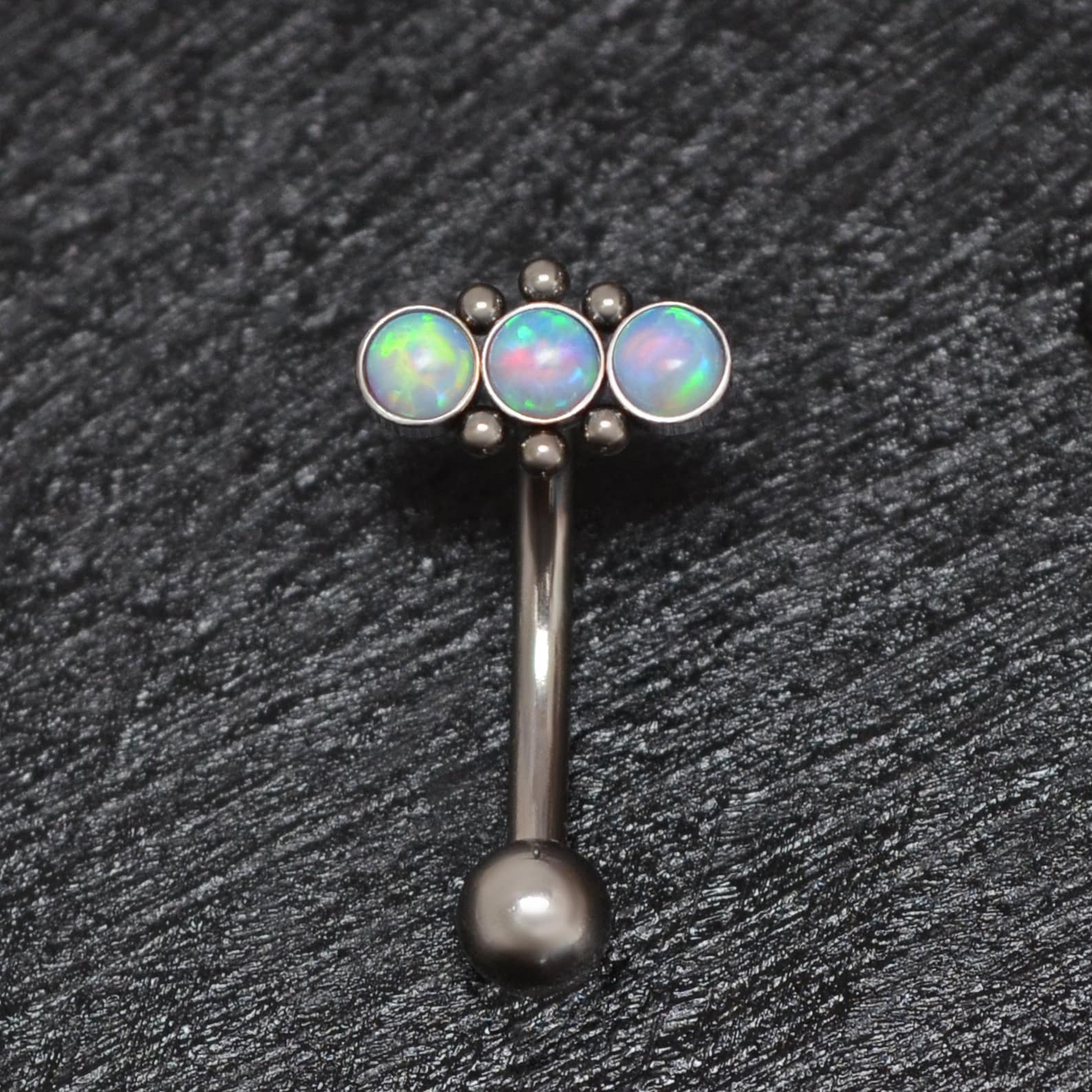 Titanium Rook Earring Opal Eyebrow Piercing 16g 14g Rook - Etsy