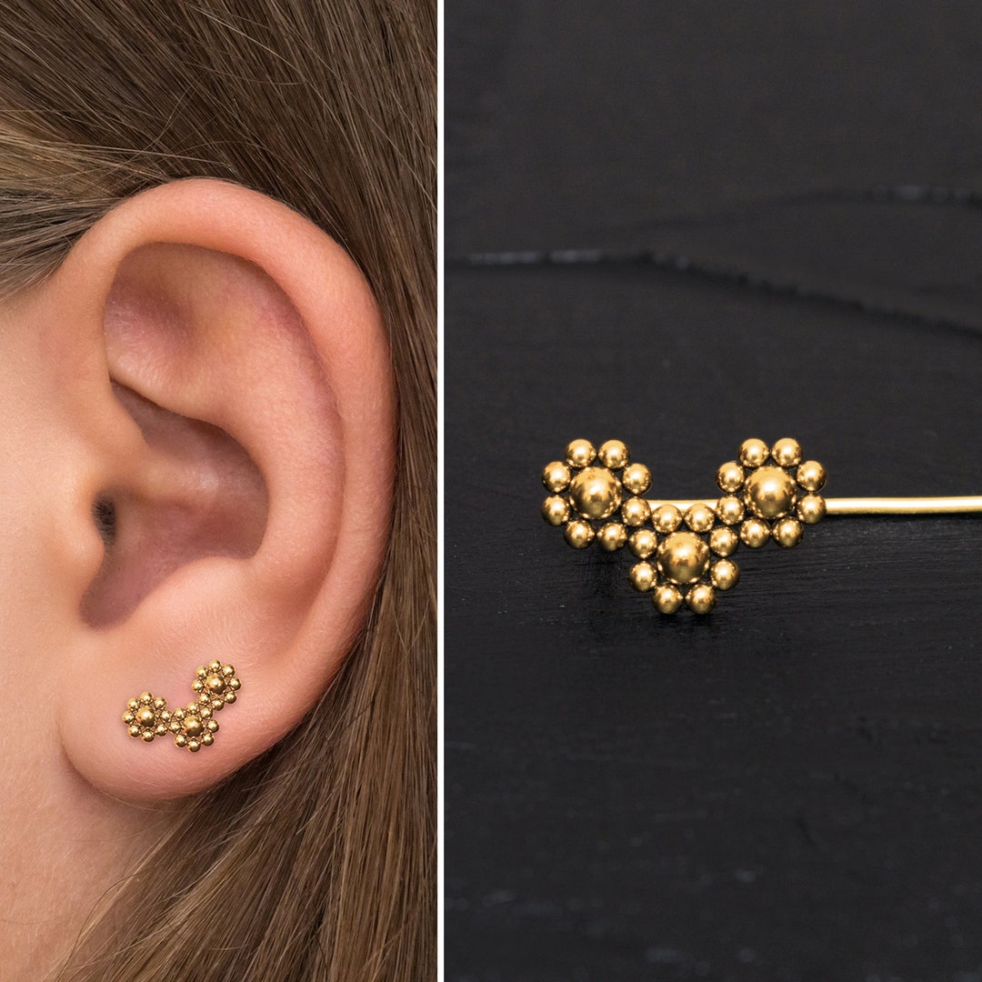 Klettern Ohrringe chirurgischem Stahl, Ohr Kletterer Ohrringe ...