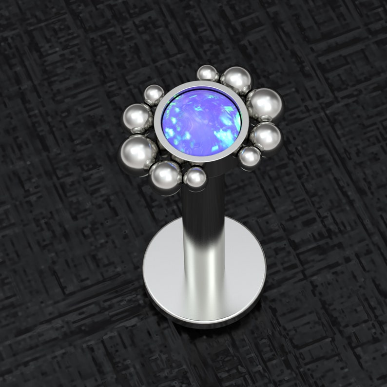 Titanium Medusa Lip Piercing Opal Lip Jewelry Monroe Lip | Etsy