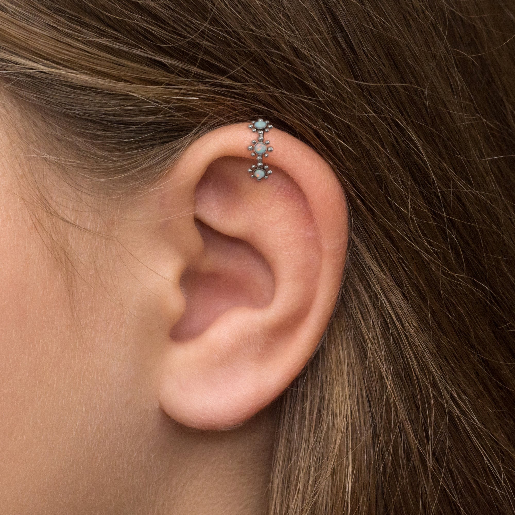 Forward Helix Earring Titanium Opal Tragus Earring 18g 16g | Etsy