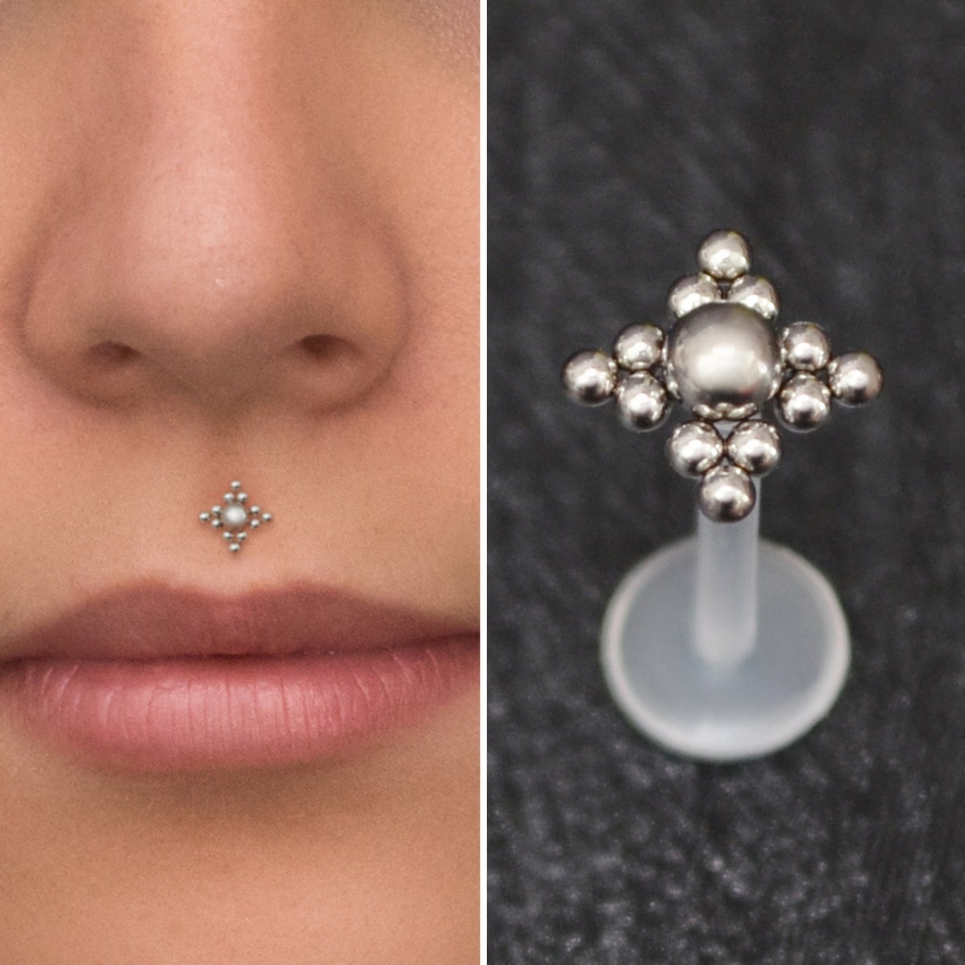 Medusa Lip Ring Bioflex, Lip Jewelry 16g, Monroe Piercing Jewelry ...