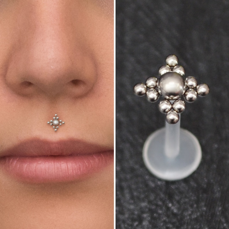 Medusa Lip Ring Bioflex Lip Jewelry 16g Monroe Piercing - Etsy