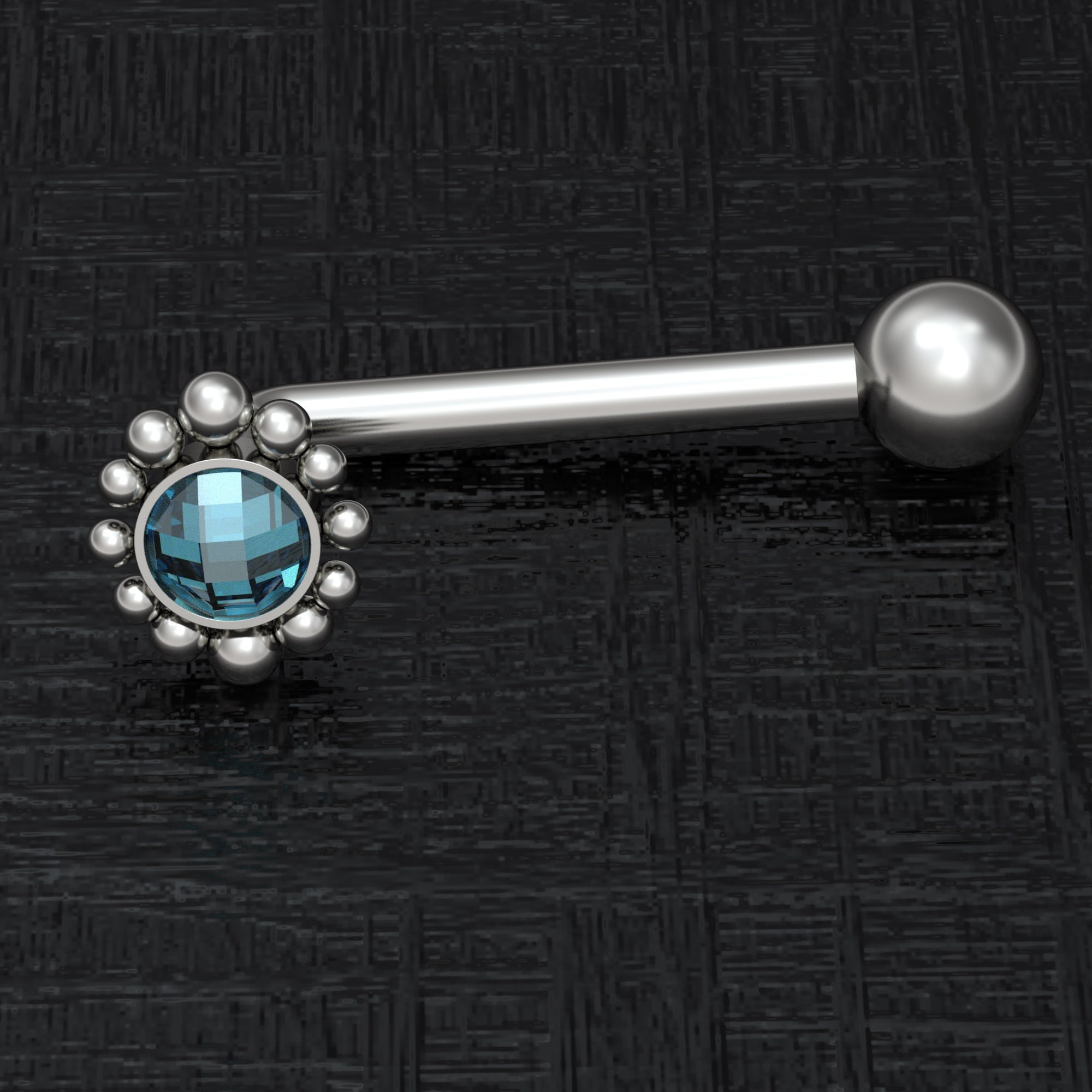 Titanium VCH Jewelry 14g Vertical Hood Piercing CZ Implant | Etsy UK