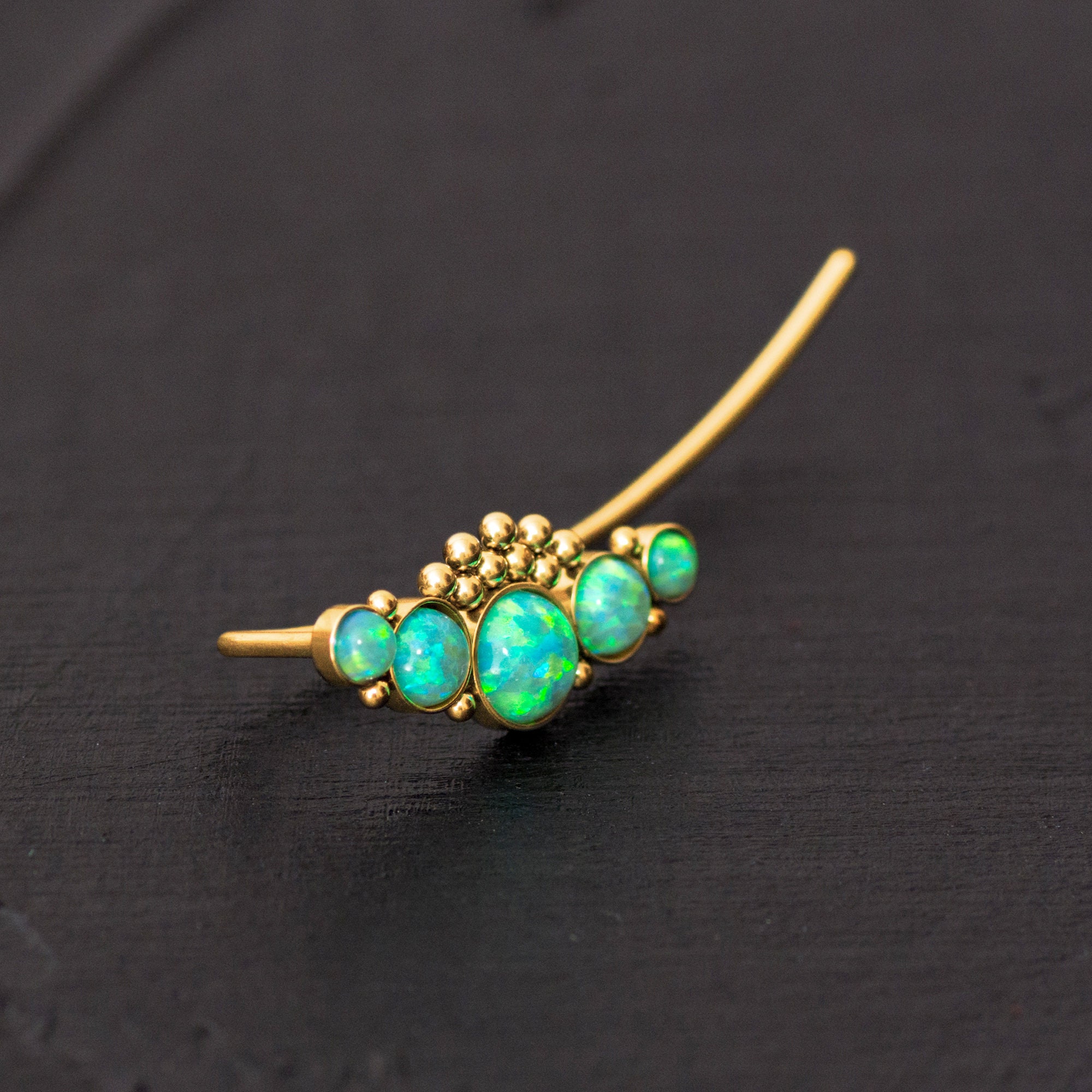 Up the Ear Earrings Surgical Steel, Opal Ear Climber Earrings, Vine ...