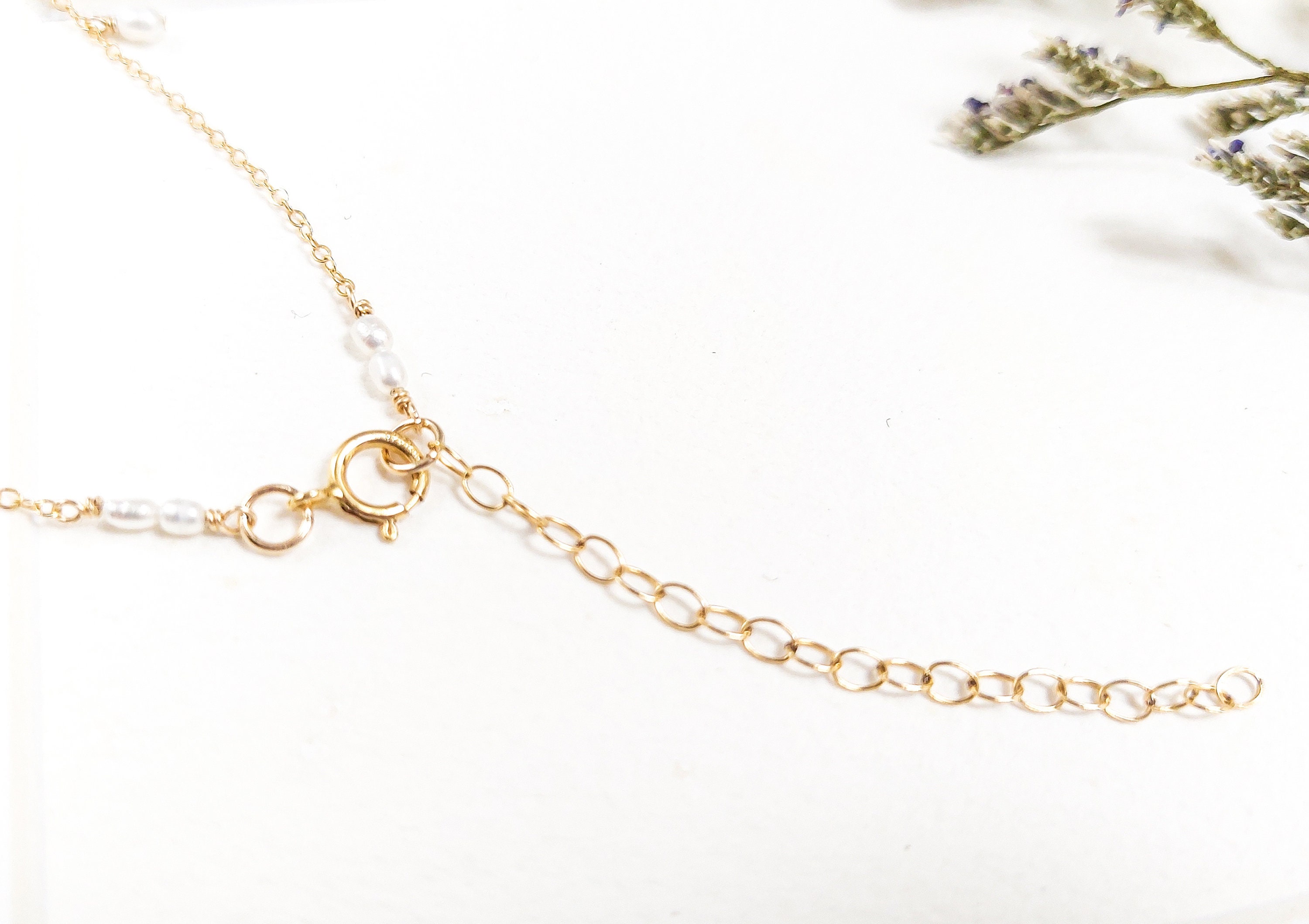 Dainty Pearl Drop Necklace, Mini Pearl Dangle Necklace, Real Pearl ...