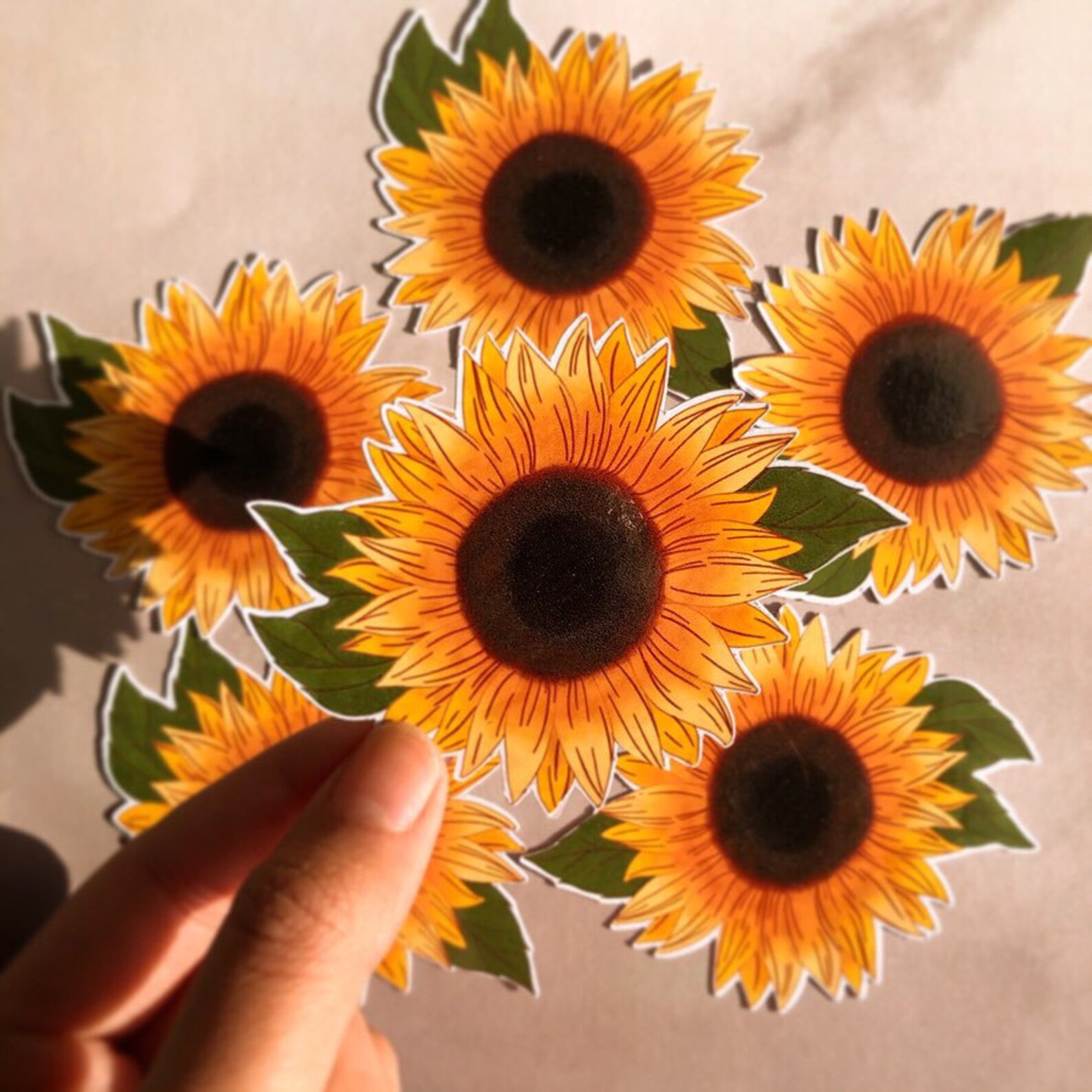 Sunflower Sticker - Sunflower Laptop Stickerssunflower Floral Vinyl ...