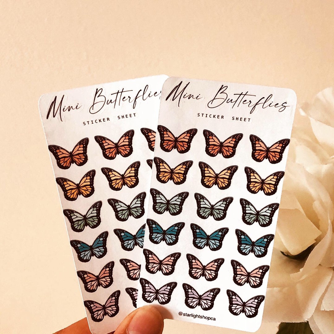 Mini Butterflies Stickers: WATERPROOF, Butterfly Stickers, Aesthetic ...