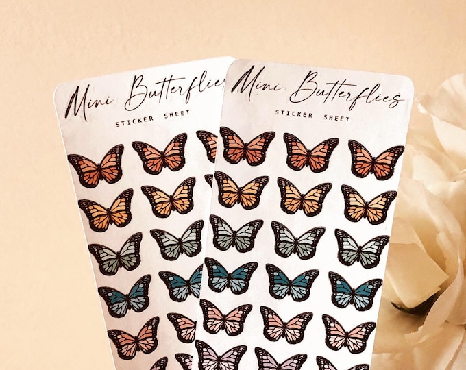Purple Mini Butterflies 9 PC Sticker Pack Aesthetic Stickers for ...