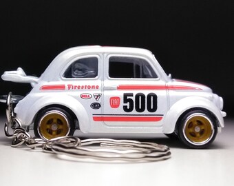Fiat 500 Keychain - Etsy