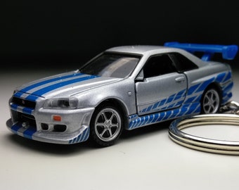 Nissan Skyline GT-R R34 Keychain, Diecast Car Keychain - Etsy