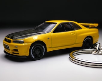 Nissan Skyline R34 GTR Keychain - Etsy