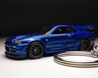 Nissan Skyline GT-R R34 Hot Wheels Keychain - Etsy