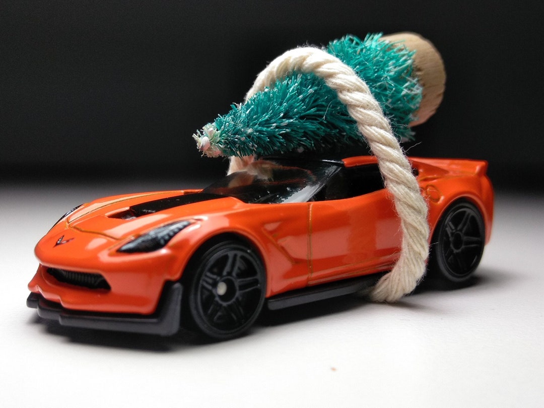 Chevrolet Corvette Carrying Christmas Tree, Car Christmas Ornament - Etsy