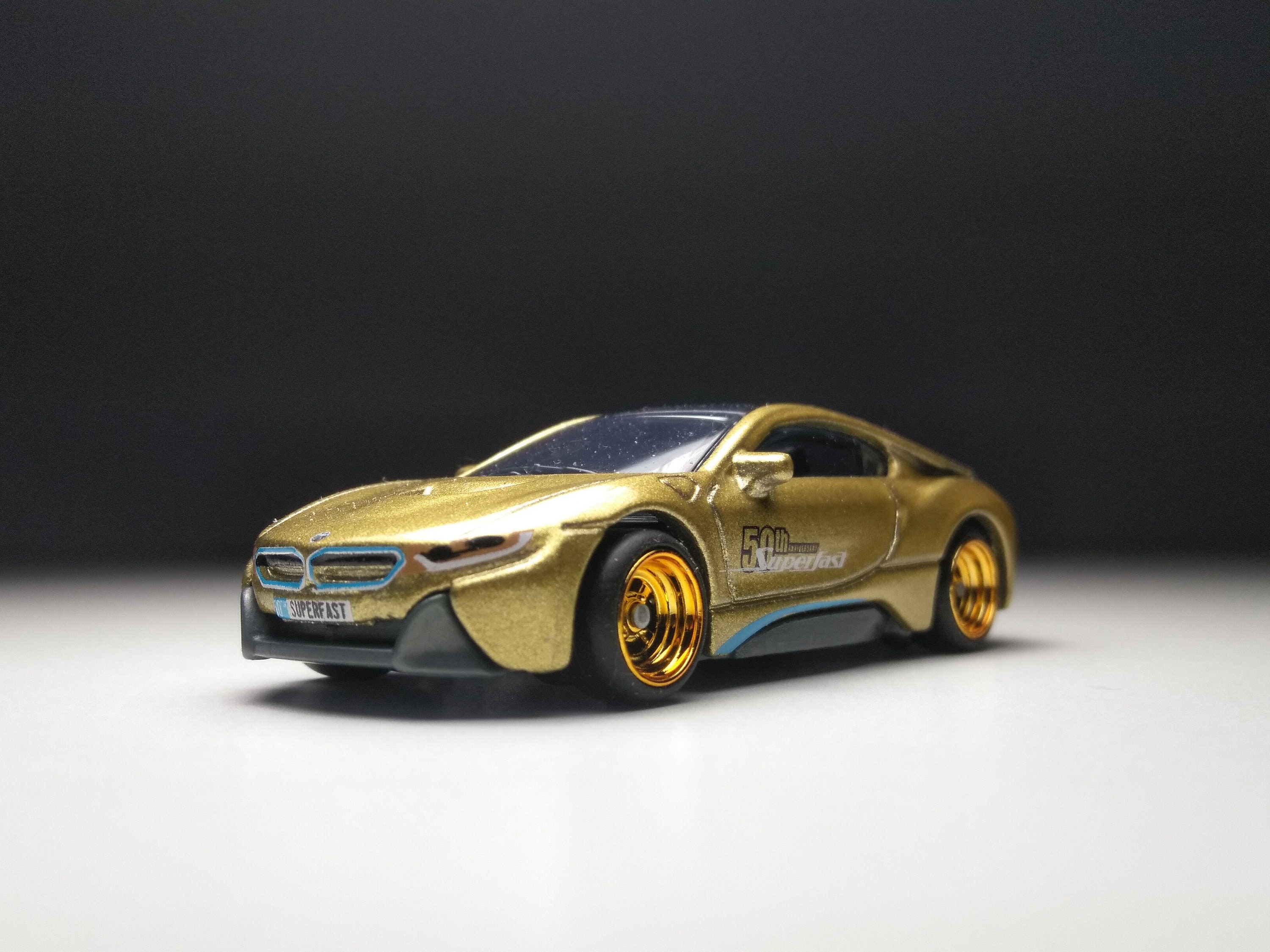 Toys BMW i8 Matchbox 50th Gold Edition Custom Real Rubber tires Push ...