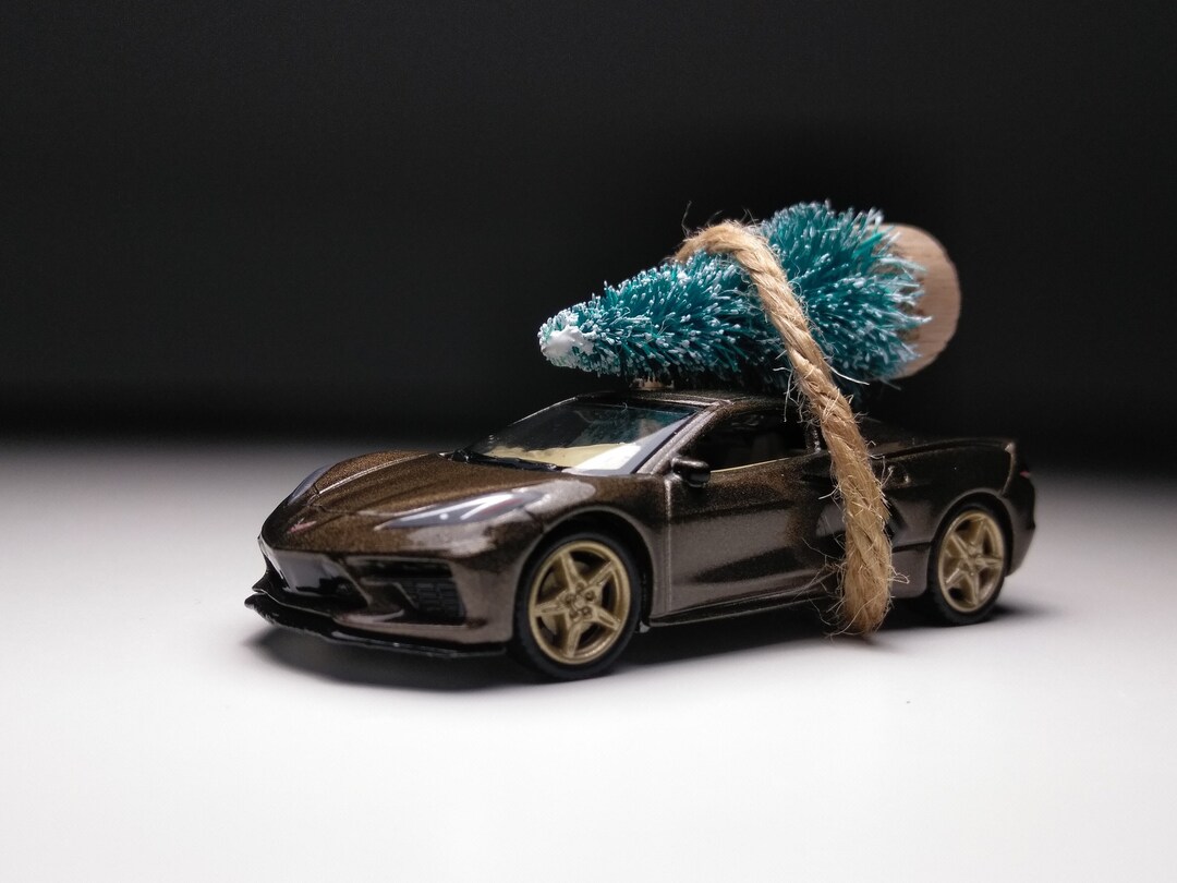 Chevrolet Corvette Carrying Christmas Tree, Car Christmas Ornament - Etsy