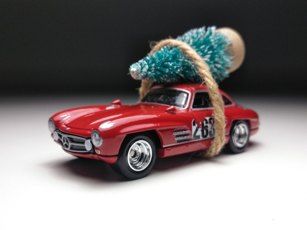 Mercedes Benz 300SL Carrying Christmas Tree Car Christmas - Etsy
