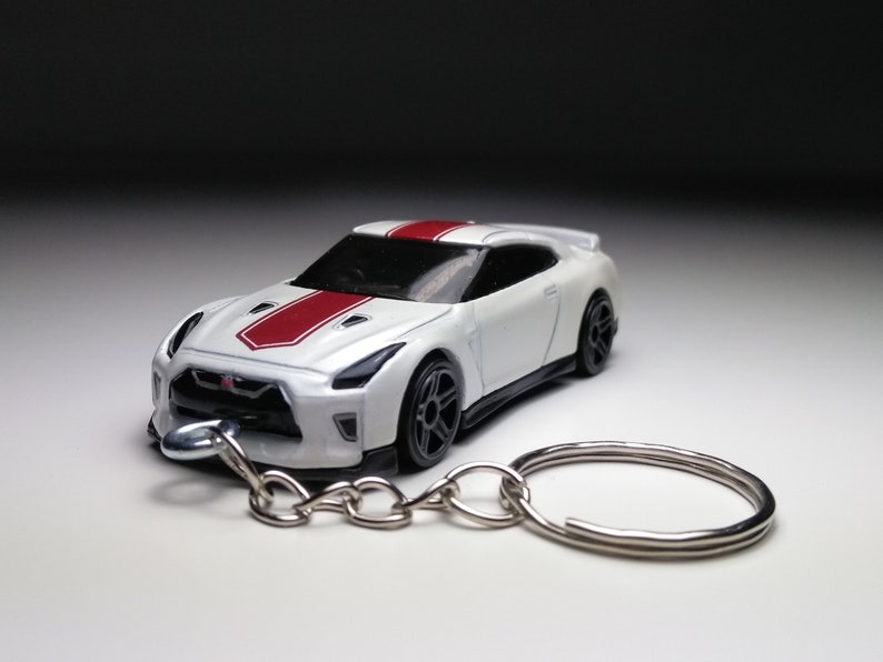 Nissan GT-R R35 50th Anniversary Hot Wheels White Keychain | Etsy