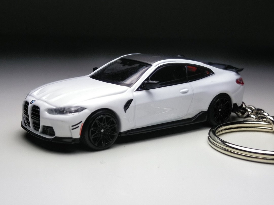 BMW M4 White Keychain - Etsy