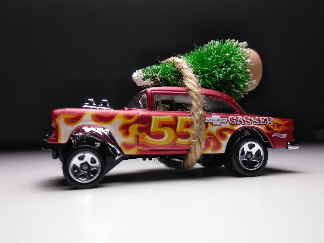 55 Chevy Gasser Carrying Christmas Tree Car Christmas - Etsy