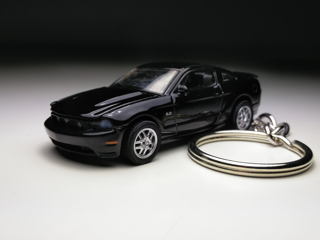 Ford Mustang Black Keychain - Etsy